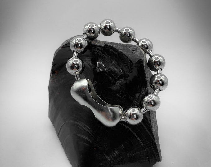 Chunky Steel Ball Chain Bracelet: 90s Punk Unisex Jewelry - Etsy