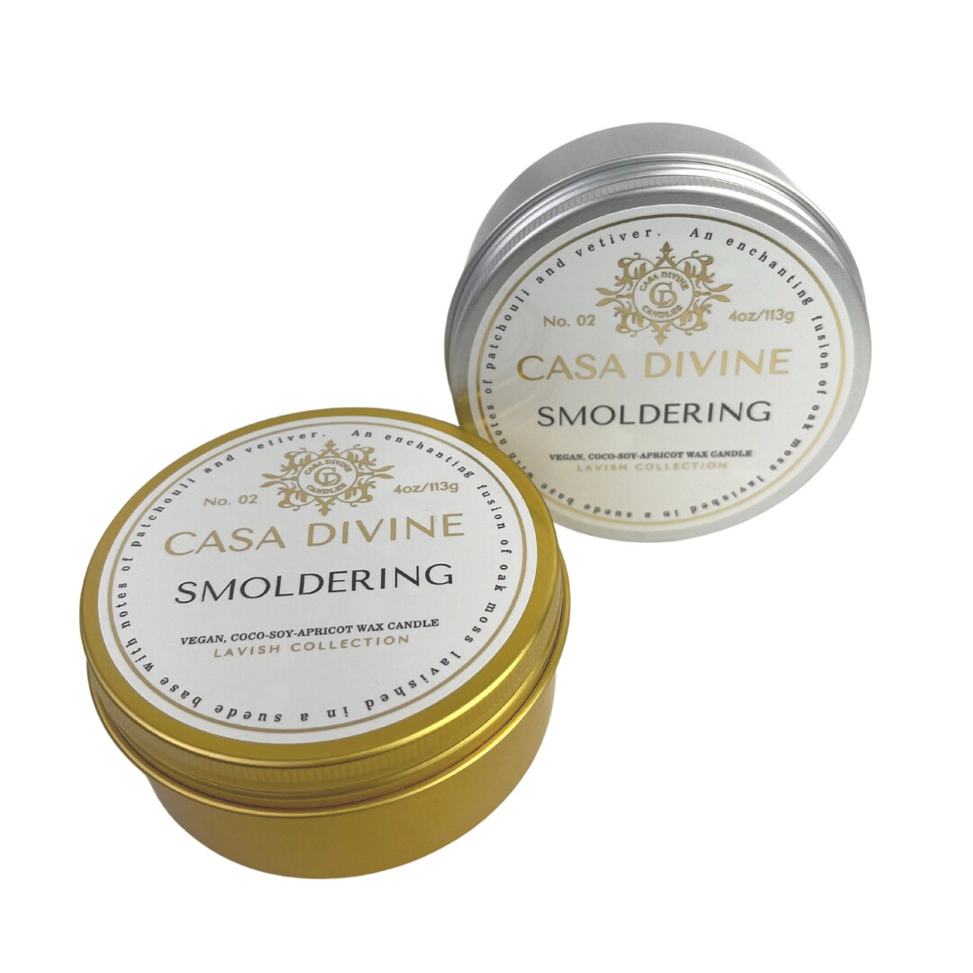 Smoldering Travel Tin | 4 Oz. | Luxury | Coco-soy-apricot Wax Candle ...