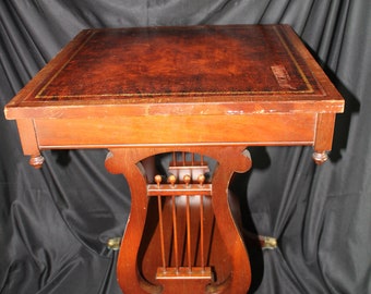 Antique Harp Table - Etsy