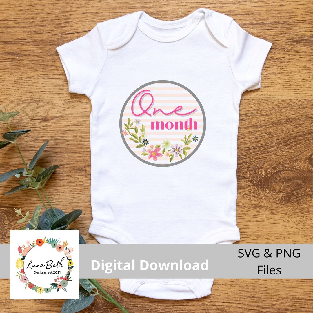 Baby Monthly Milestone, Babies First Year, Newborn, Digital Download ...