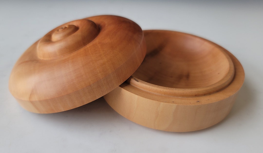 Hand Turned Lidded Box Made From Cherry Wood. - Etsy