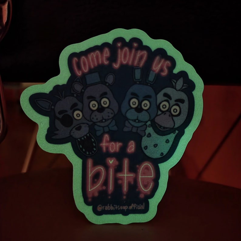 FNAF Sticker Five Nights at Freddy's FNAF Movie Indie Gaming Glow-in ...