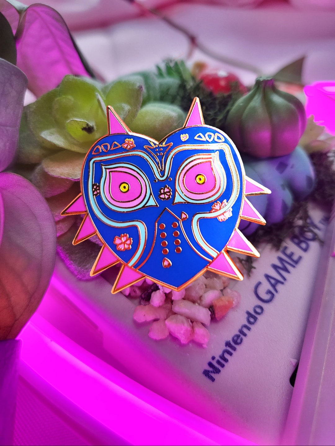 Vaporwave Mask Enamel Pin- Majora's Mask Enamel Pin - Legend of Zelda ...