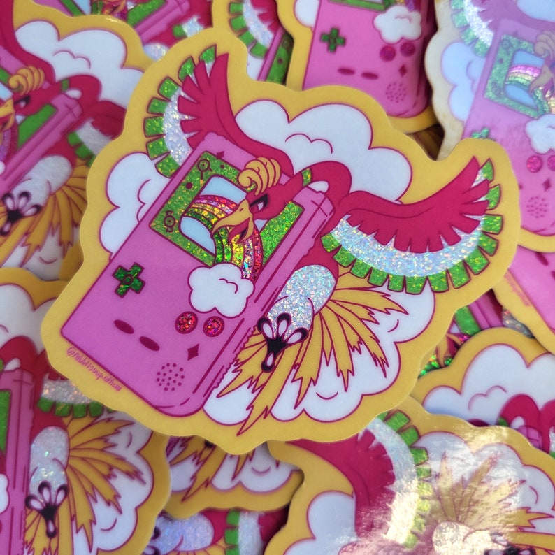 Ho-oh Sticker Ho-oh Pokemon Vinyl Sticker Vaporwave - Etsy