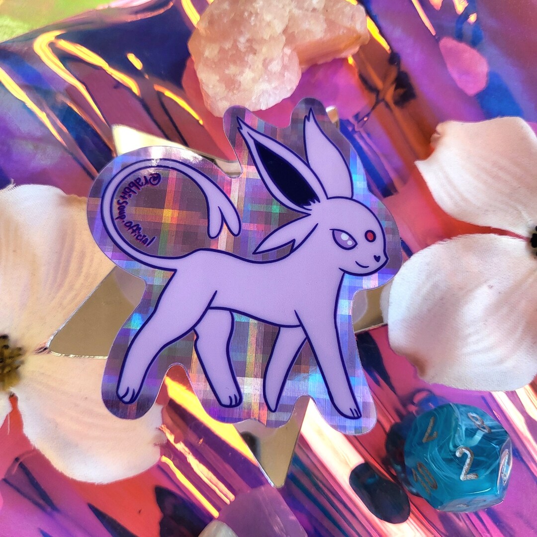 Espeon Vinyl Sticker Espeon Pokemon Eeveelution Vinyl Sticker Vaporwave ...