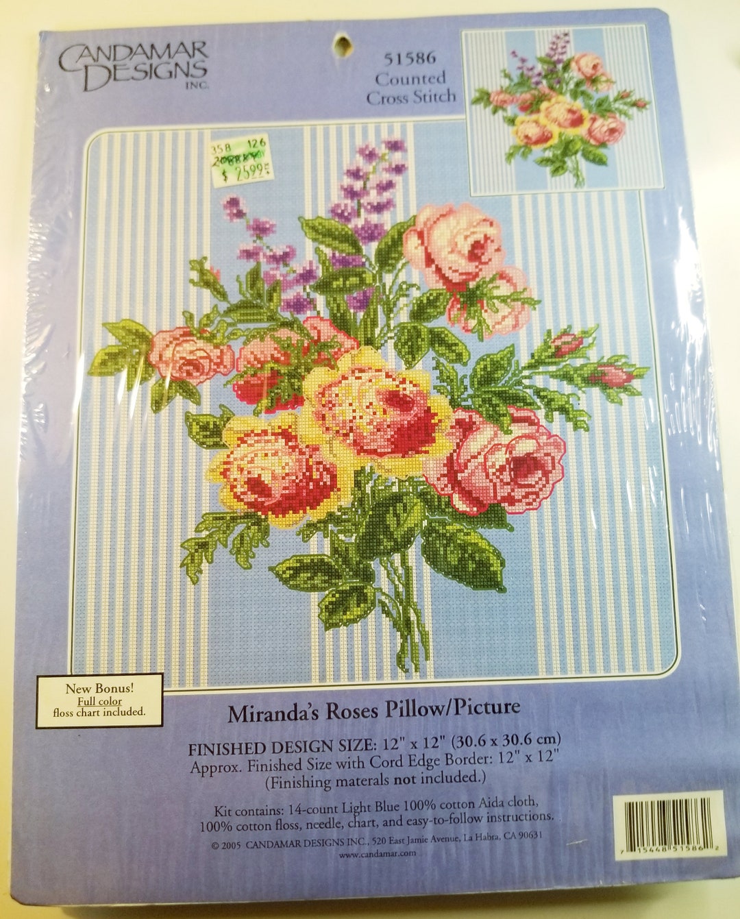 Candamar Designs Inc. Counted Cross Stitch Kit Vintage Pattern 51586 ...