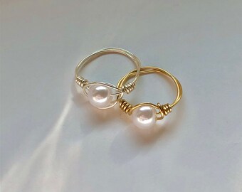 Wire Wrapped Pearl - Etsy