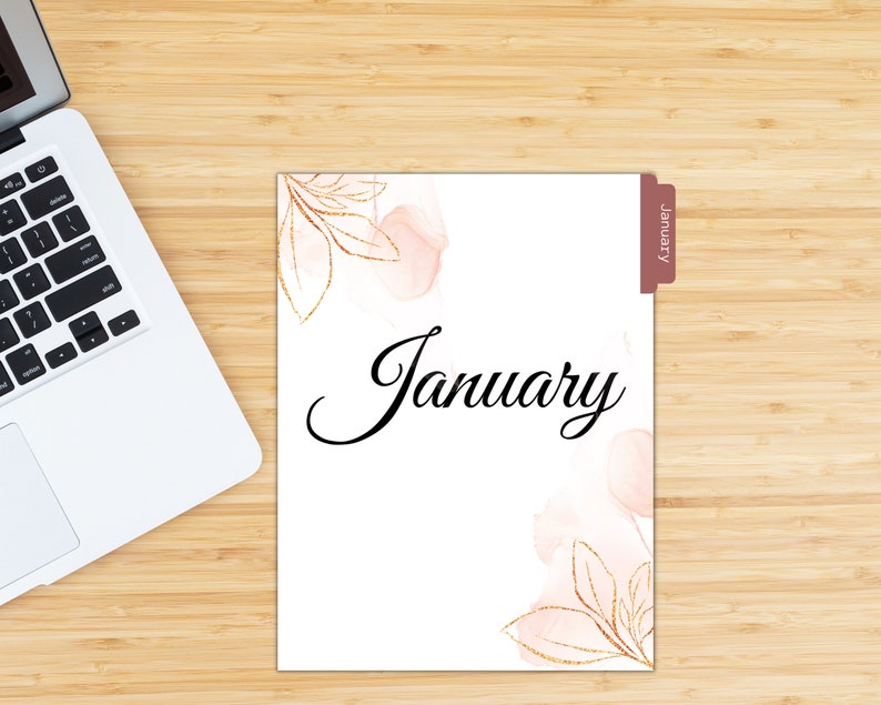 Printable Earth Tones Monthly Planner Tabs | Planner Divider Pages ...