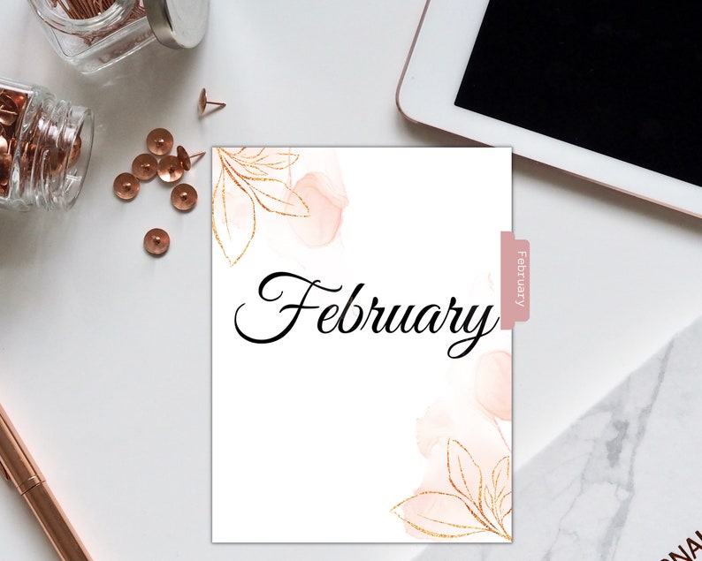 Printable Earth Tones Monthly Planner Tabs Planner Divider Pages ...