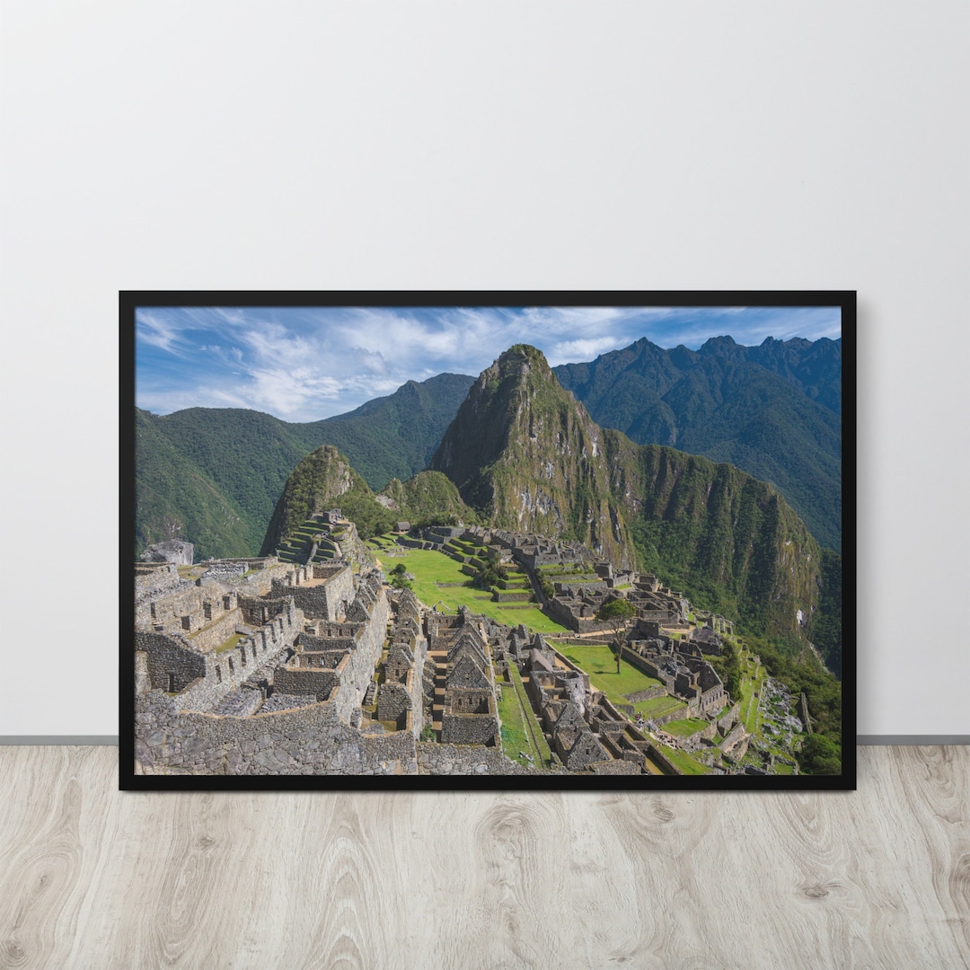 Machu Picchu Framed Canvas Print: Peru Travel Photography - Etsy