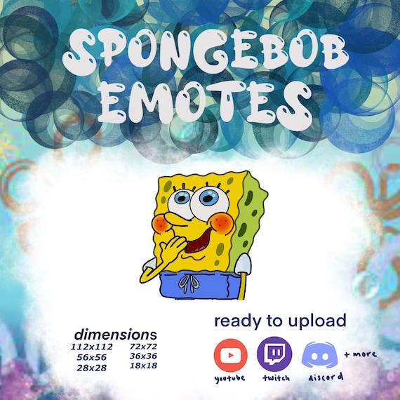 Spongebob Emote Twitch Emote Youtube Emote Discord Emote | Etsy