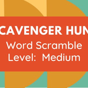 TREASURE HUNT: Word Scramble - Etsy