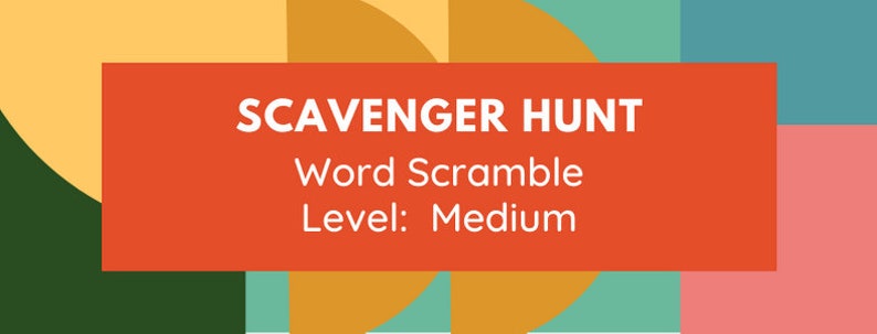 TREASURE HUNT: Word Scramble - Etsy