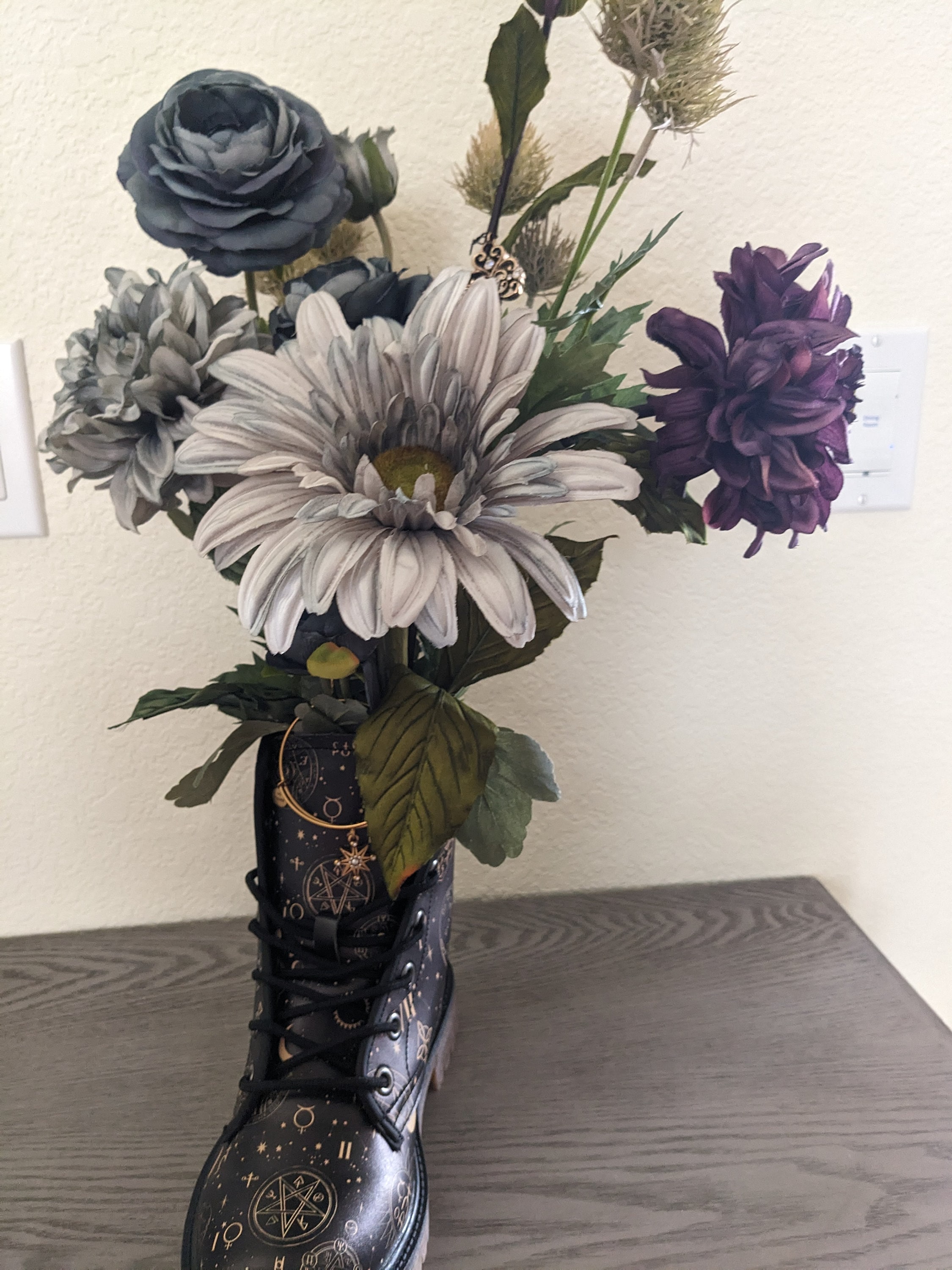Steampunk Floral in Boot - Etsy
