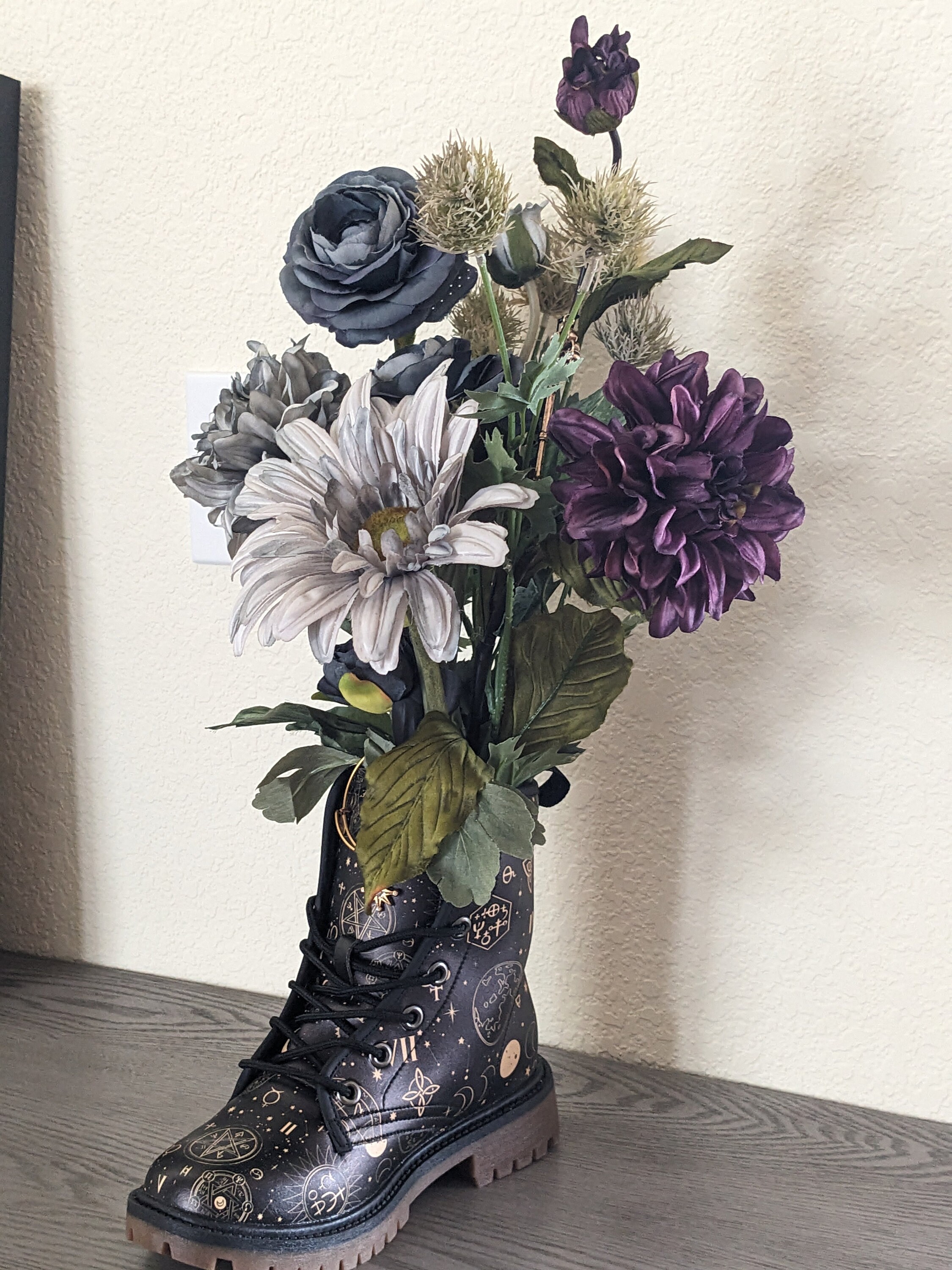 Steampunk Floral in Boot - Etsy