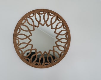 Geometrical Wooden Mirror, Bubble Circle Round Shaped Home Decor ...