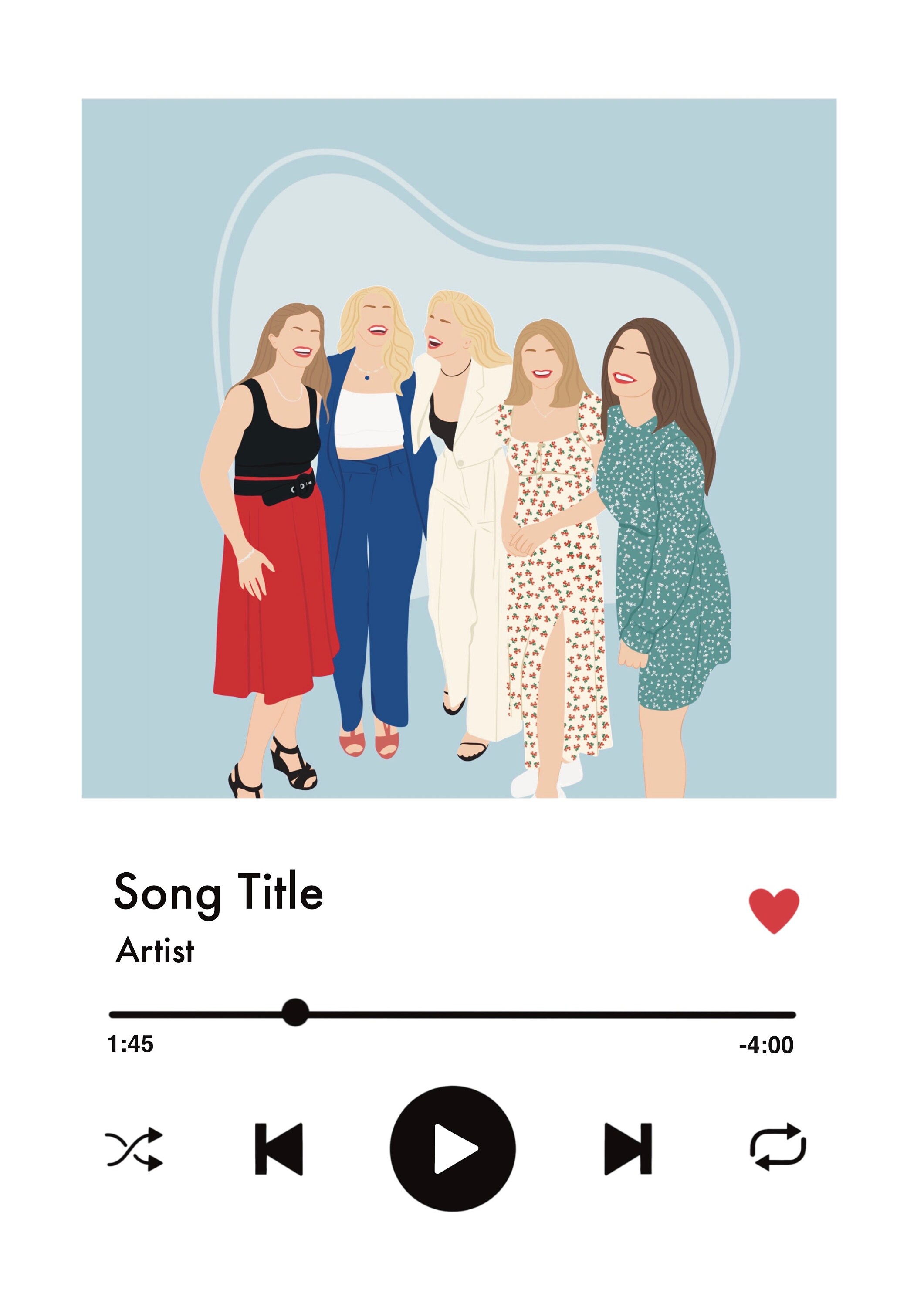 CUSTOM SPOTIFY ALBUM, Cover Spotify Drawing, Custom Portrait, Cover ...