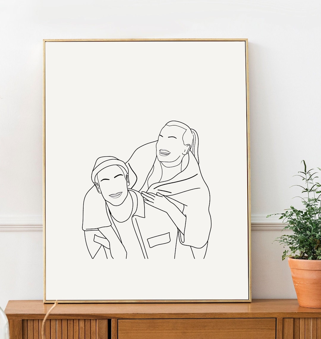 Custom Digital Line Drawing From Photo, Line Art Drawing, Custom Line ...