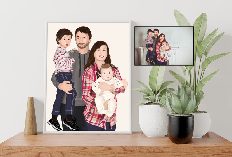 Custom Family Portrait Family Portrait Family Gift Custom - Etsy