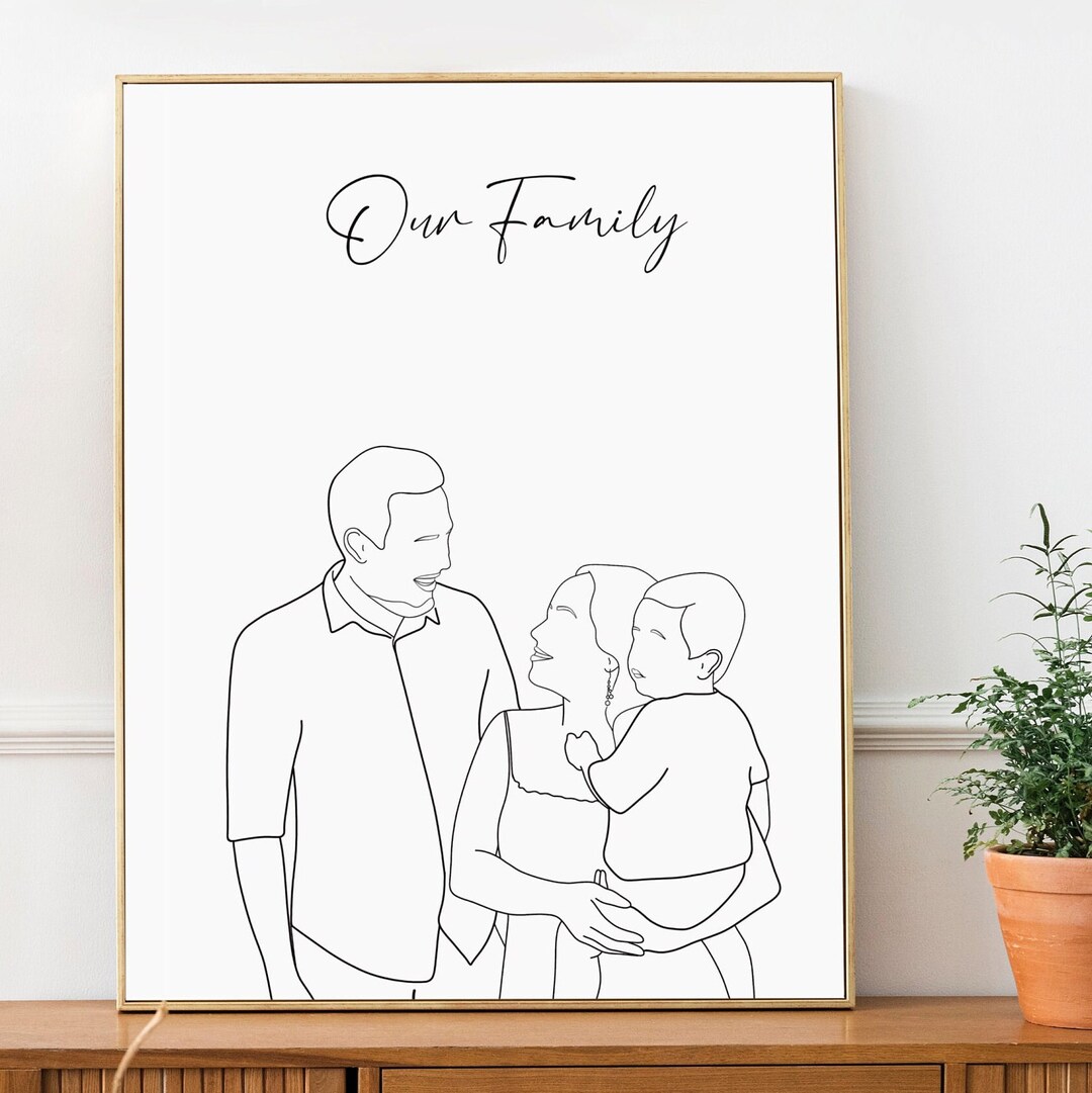 Custom Line Drawing, Minimalist Illustration, Personalised Line Art ...