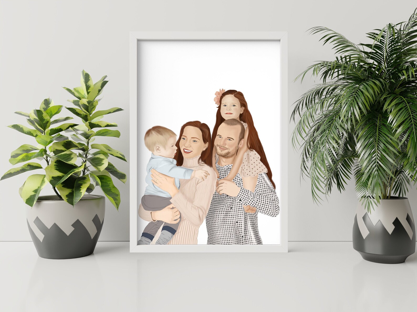 Custom Family Portrait Family Portrait Family Gift Custom - Etsy