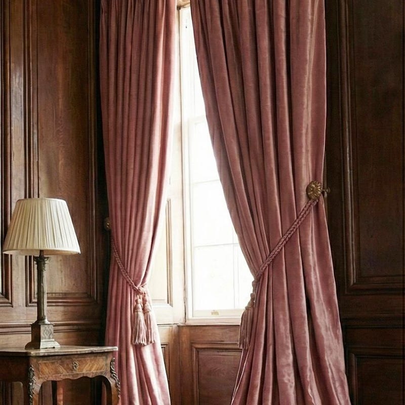 Dusty Rose Curtains - Etsy