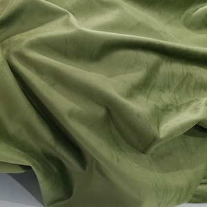 Olive Green Silk Velvet Curtain Panel, Custom Window Drapery - Etsy