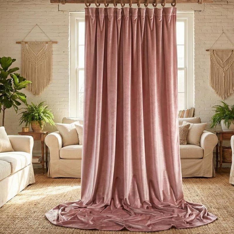 Dusty Rose Curtains - Etsy