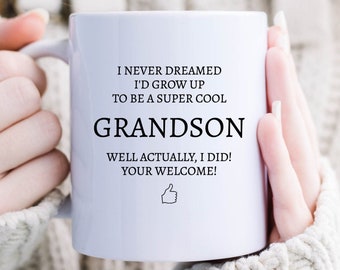 Grandson Gifts, Funny Grandson Gift, Grandson Mug, Grandson Gift Idea ...