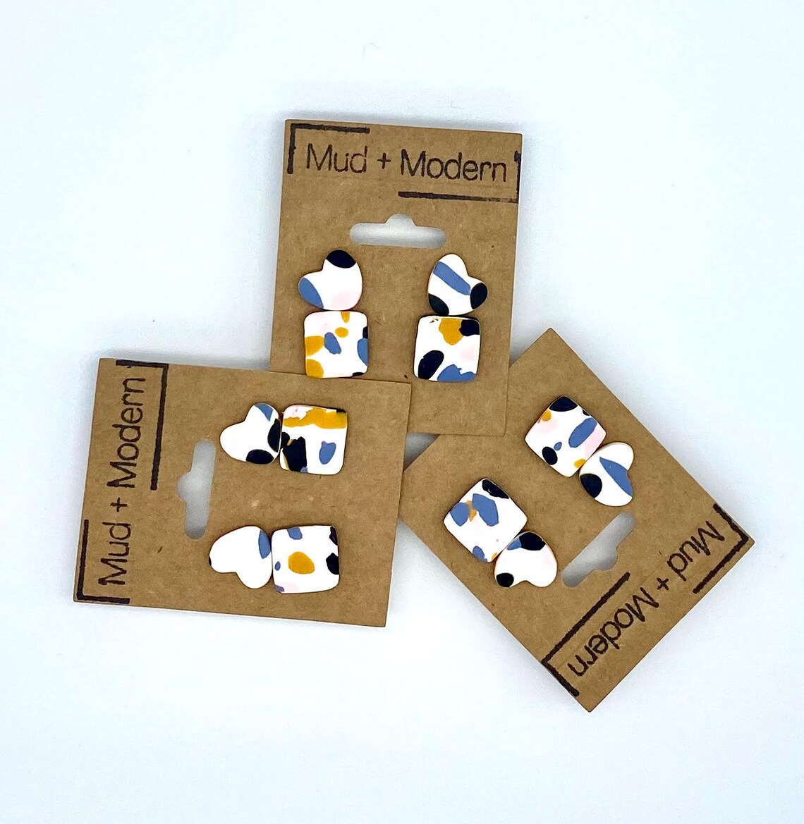 Multi-color Stud Pack 1.0 Polymer Clay Earrings Cute Stud - Etsy