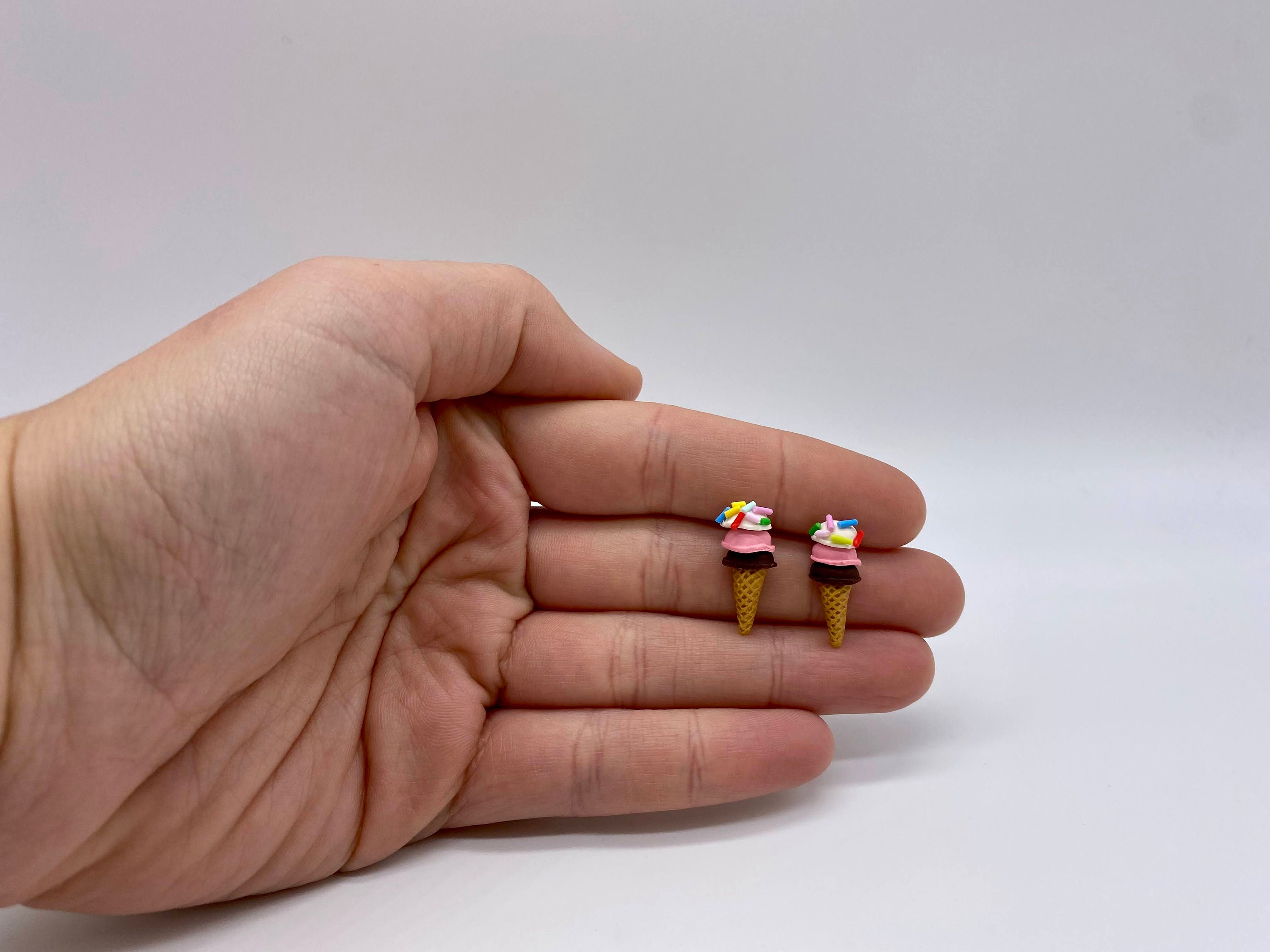 Kids Cone | Kids Stud Earrings, Ice Cream Cone Studs, Food Earrings - Etsy