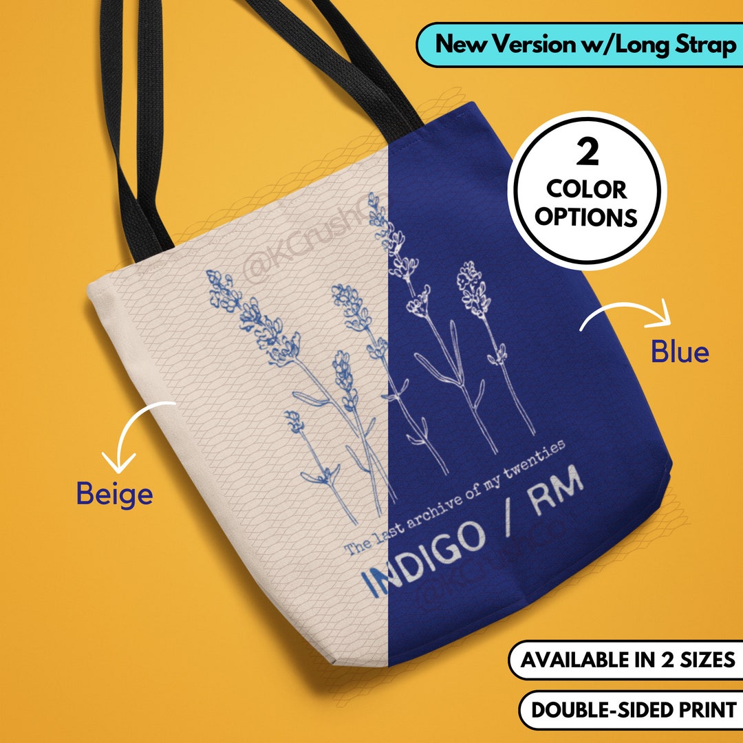 Indigo RM Tote Bag, the Last Archive of My Twenties Tote Bag, Bts Fan ...