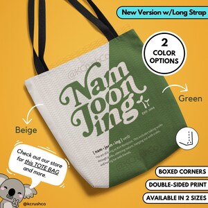 Namjooning Canvas Tote Bag, RM Tote Bag, Gift for BTS Fan, BTS Merch ...