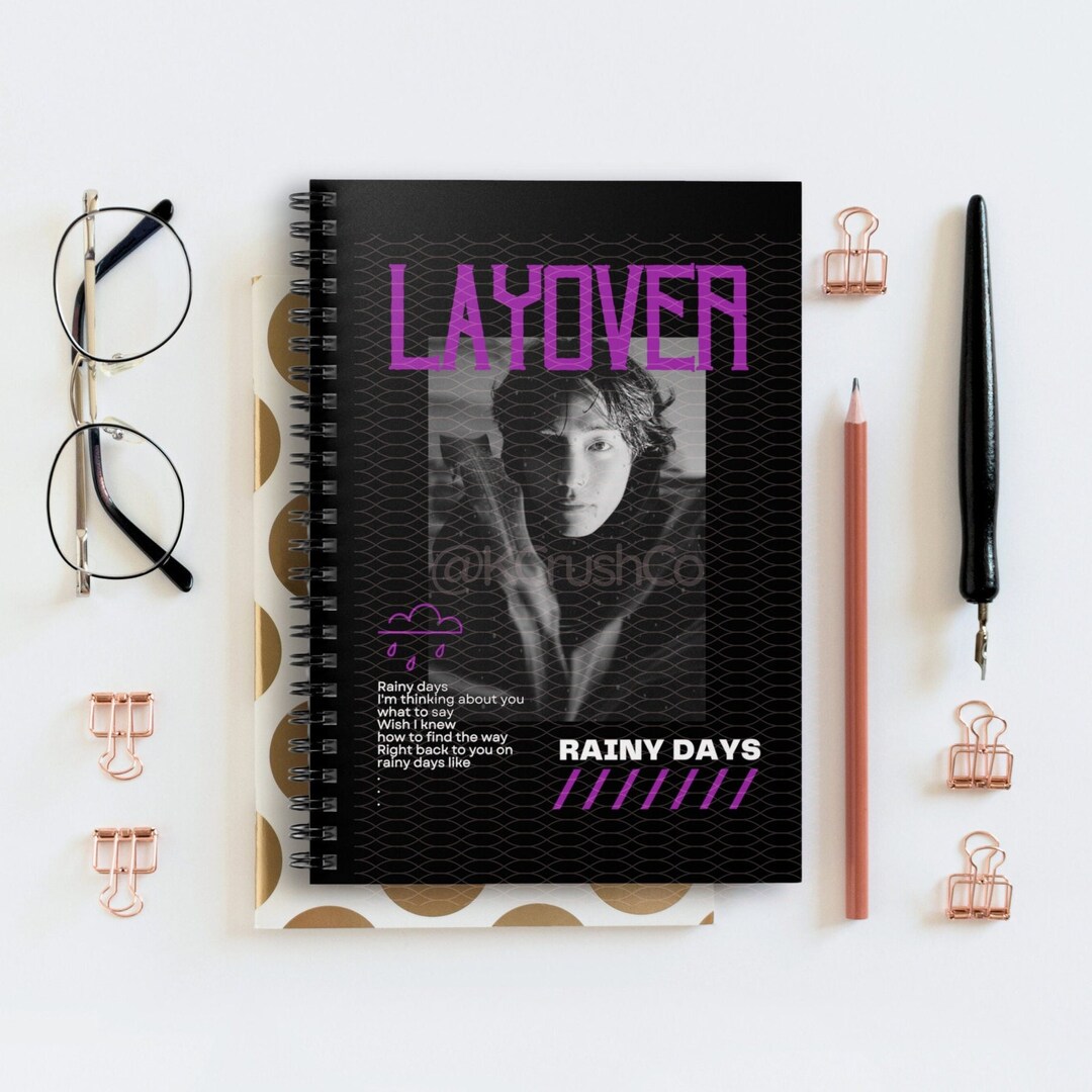 Bts V Rainy Days Spiral Notebook, Layover V Notebook, Bts Notebook, Bts ...