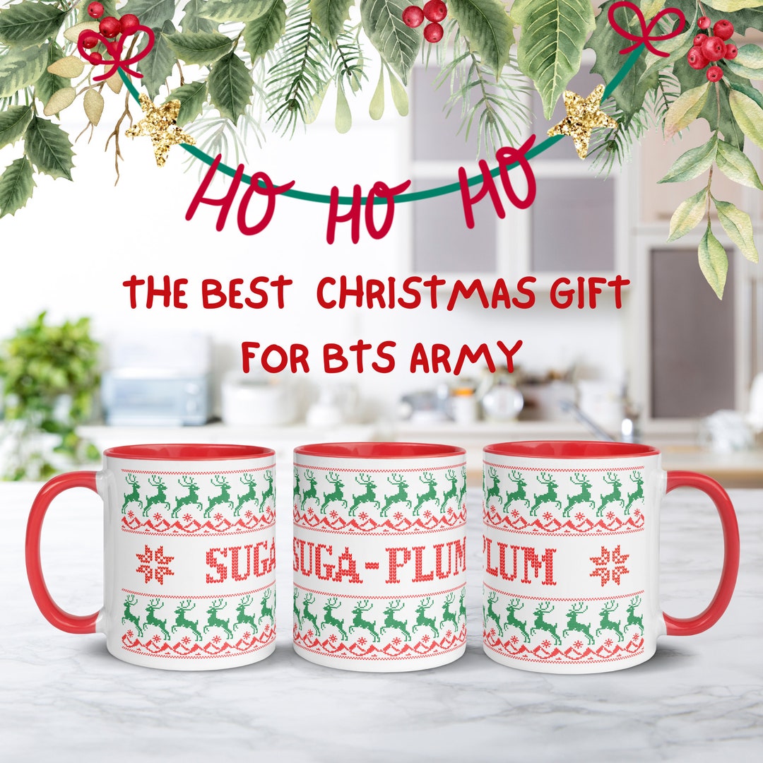 Bts Suga-plum Mug, Bts Suga Mug, Min Yoongi Mug, Bts Christmas Mug, Bts ...