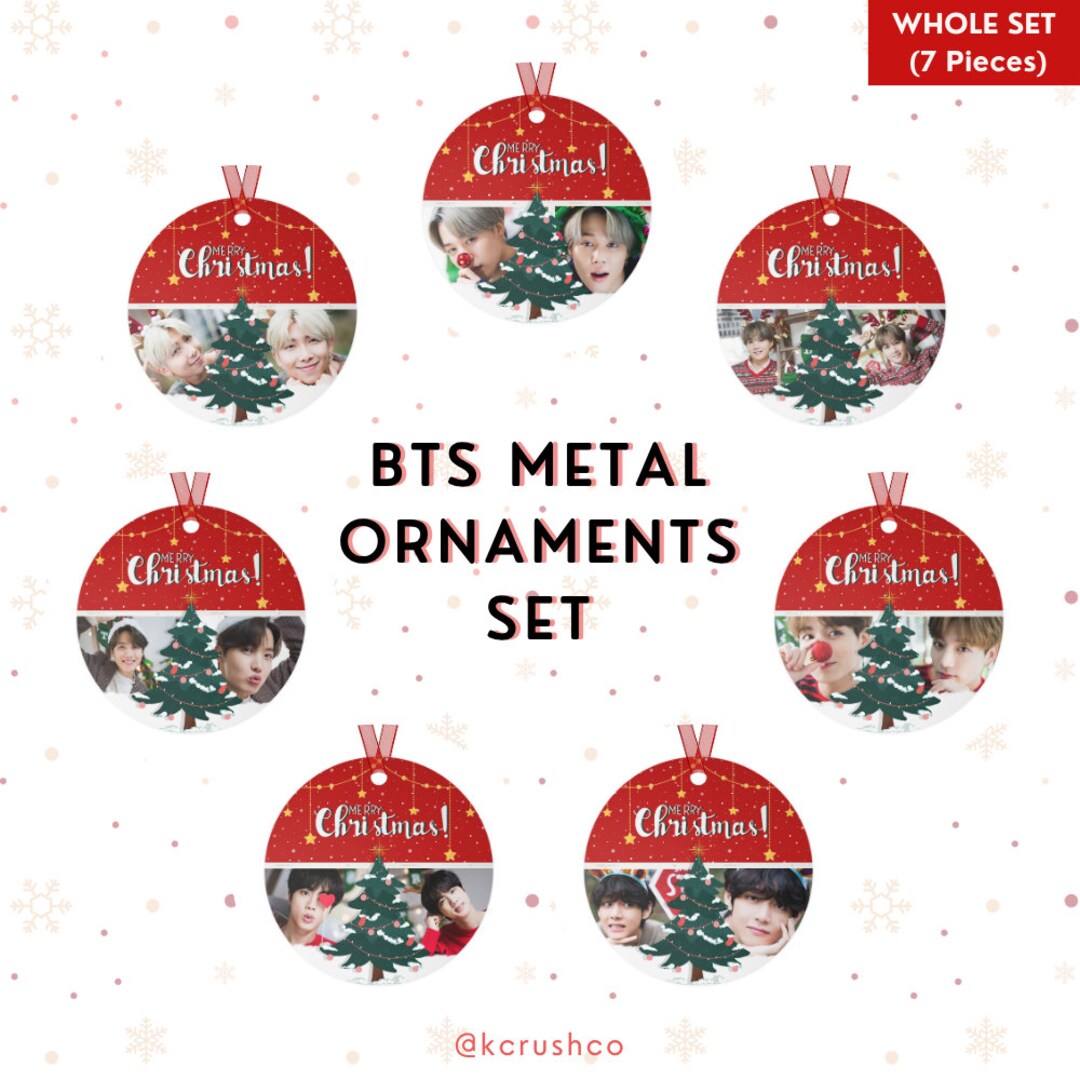 Bts Christmas Ornaments, Bts Ornament Set, Bts Merch, Bts Gift, Bts ...