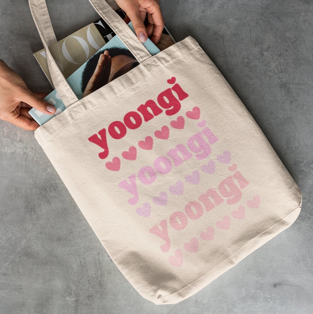 BTS Suga Tote Bag, Suga Tote Bag, Bts Fan Gift, Bts Merch, Suga Lovers Gift, Yoongi Fan Gift ...