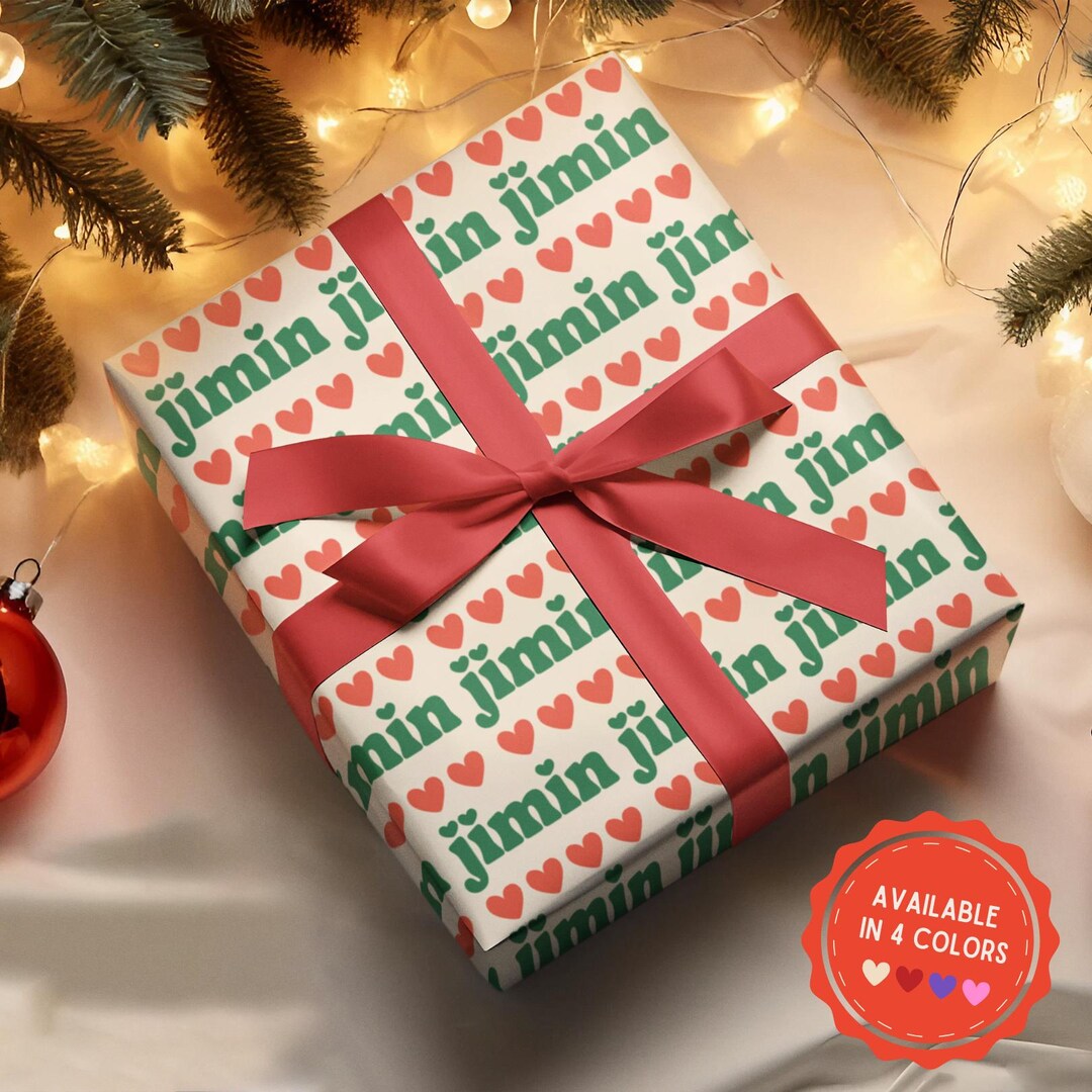 Jimin Bts Gift Wrap Paper, Bts Christmas Wrapping Paper, Jimin Bts ...