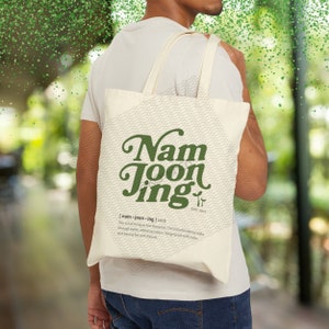 Namjooning Canvas Tote Bag, RM Tote Bag, Gift for BTS Fan, BTS Merch ...