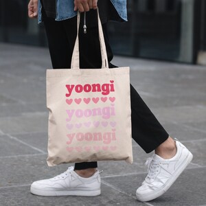 BTS Suga Tote Bag, Suga Tote Bag, Bts Fan Gift, Bts Merch, Suga Lovers Gift, Yoongi Fan Gift ...