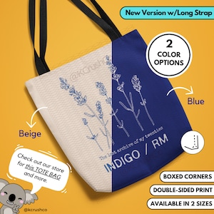 Indigo RM Tote Bag, the Last Archive of My Twenties Tote Bag, Bts Fan ...