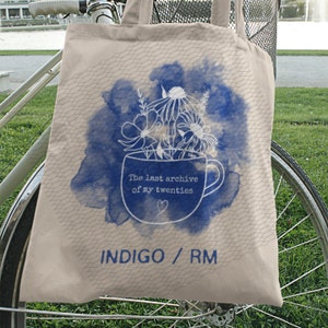 Indigo RM Tote Bag, Namjoon Tote Bag, Gift for Bts Fan, Bts Merch, Kim ...