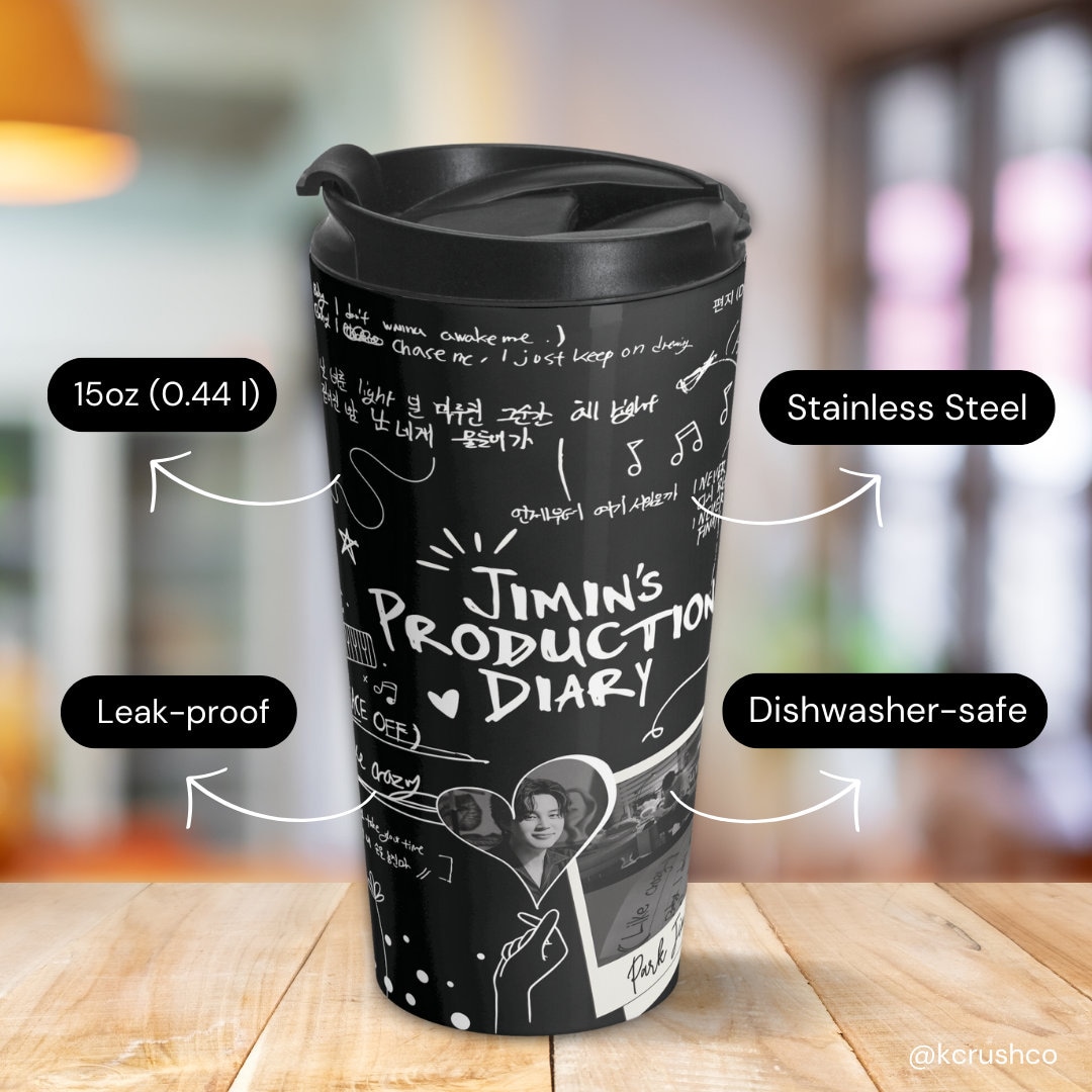 Jimin Production Diary Tumbler, Jimin Tumbler, Bts Stainless Steel ...