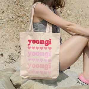 BTS Suga Tote Bag, Suga Tote Bag, Bts Fan Gift, Bts Merch, Suga Lovers ...