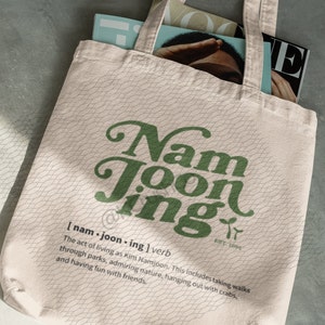 Namjooning Canvas Tote Bag, RM Tote Bag, Gift for BTS Fan, BTS Merch ...