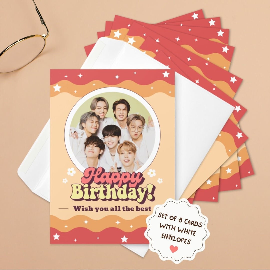 Bts Birthday Cards, Bts Greeting Cards, Bts Birthday Gift, Bts Merch ...