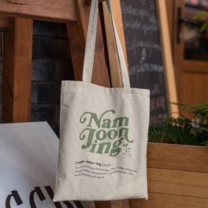 Namjooning Canvas Tote Bag, RM Tote Bag, Gift for BTS Fan, BTS Merch ...