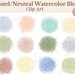 Pastel/neutral Watercolor Blobs Clipart, Watercolor Background ...
