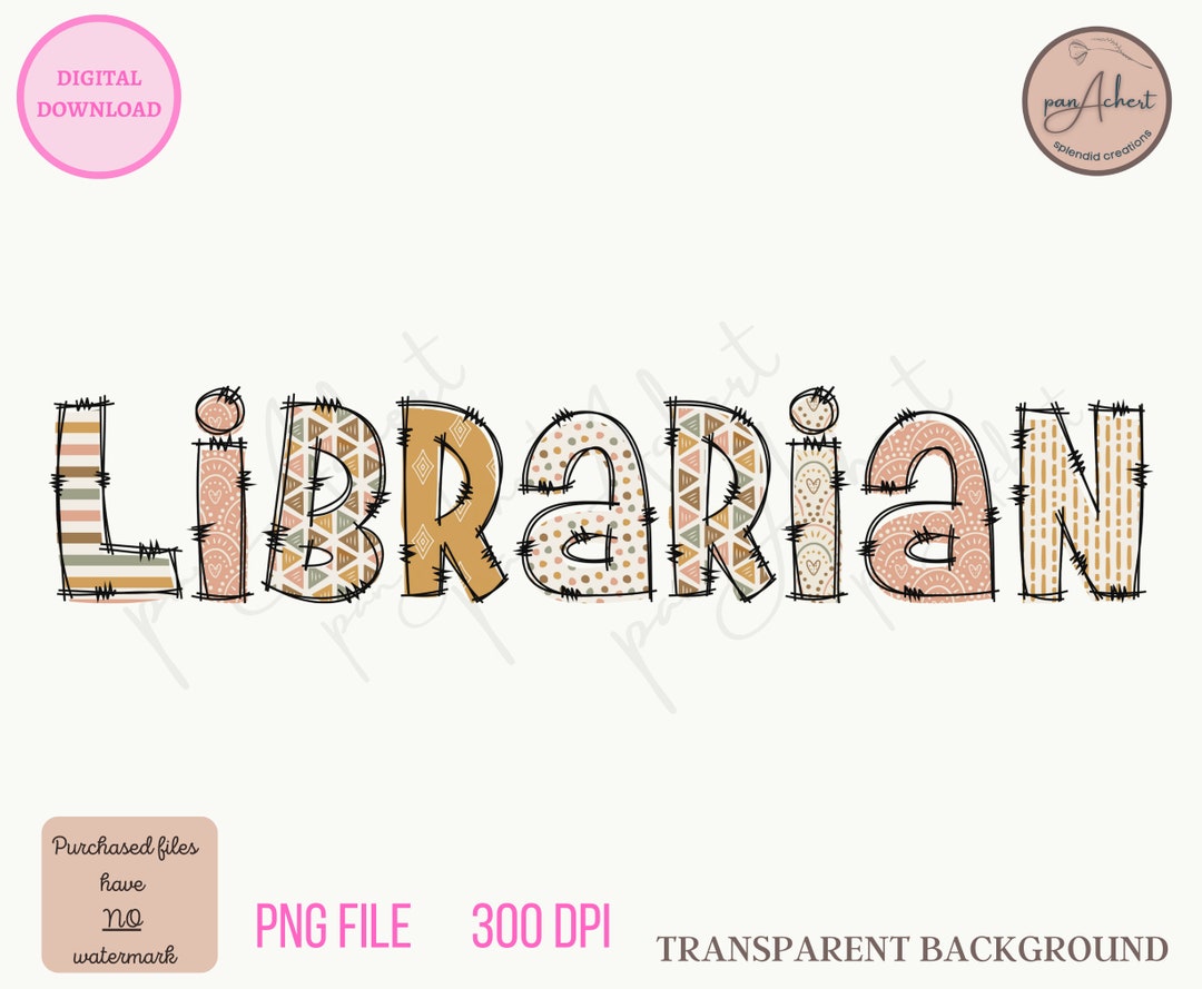 Librarian Png, Librarian PNG for Sublimation, School Librarian PNG ...