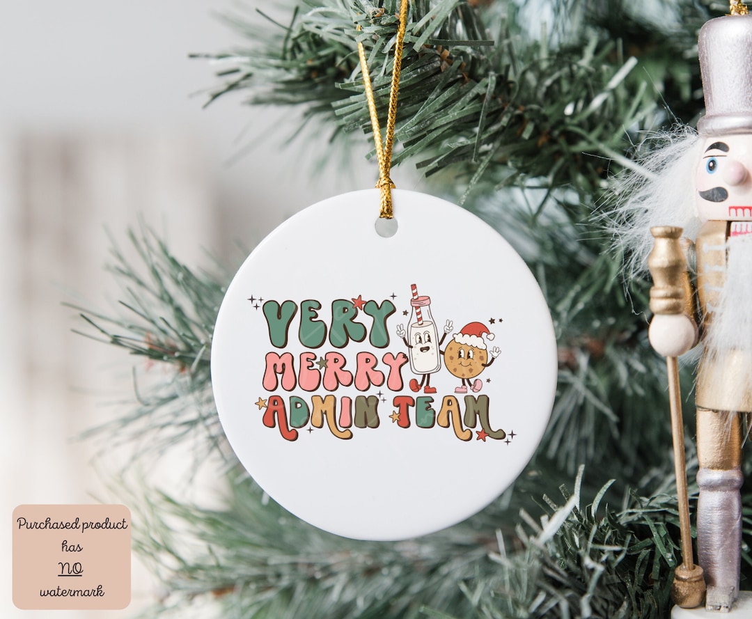 Very Merry Admin Team Ornament, Admin Gift, Administrative Assistant ...